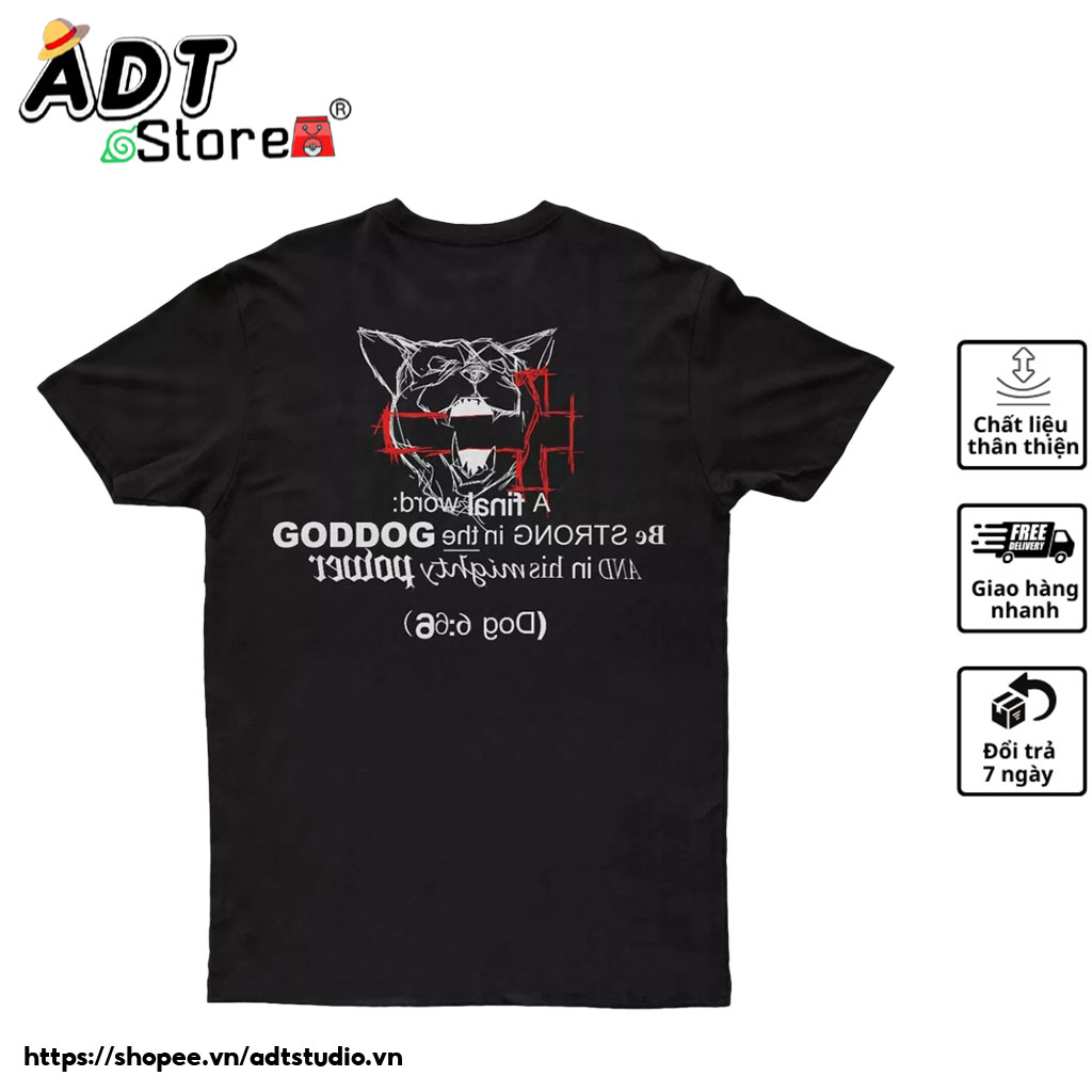 Áo thun Tshirt Goddog Final Word Anime Manga - Đen/Trắng Cổ Tròn, Form ...