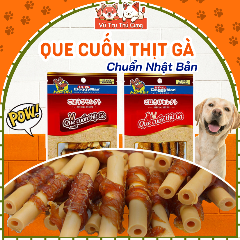Snack Cho Chó Dạng Que Cuộn Thịt Gà DoggyMan | Shopee Việt Nam