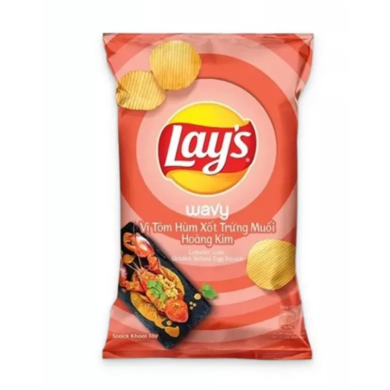 Lay’s - Snack khoai tây lát - vị khoai tây tự nhiên, tảo biển, phô mai cheddar, tôm hùm sốt ...