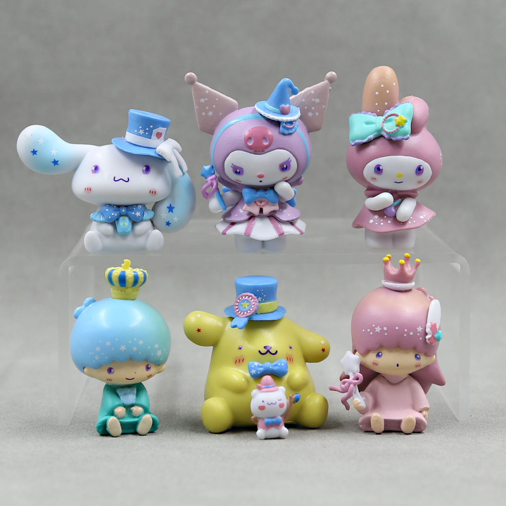 Mô Hình 6 chú Búp Bê Melody Gemini Pudding Dog Cinnamon Dog Kuromi ...