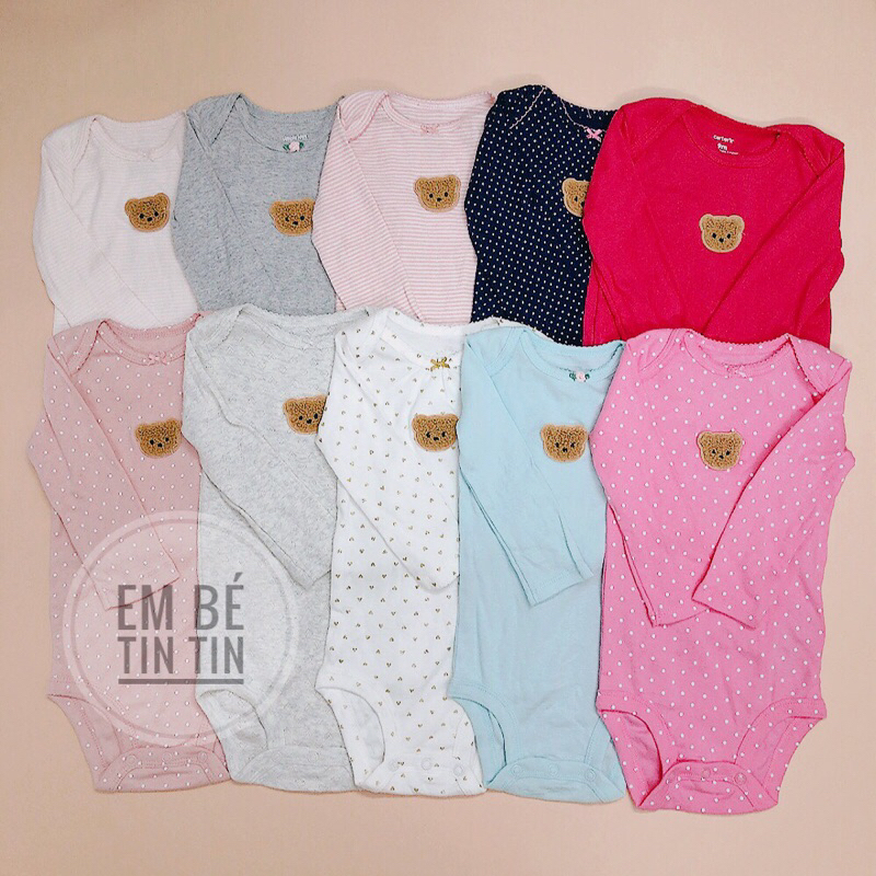 Body chip dài tay cho bé gái ( 3 đến 13kg) | Shopee Việt Nam