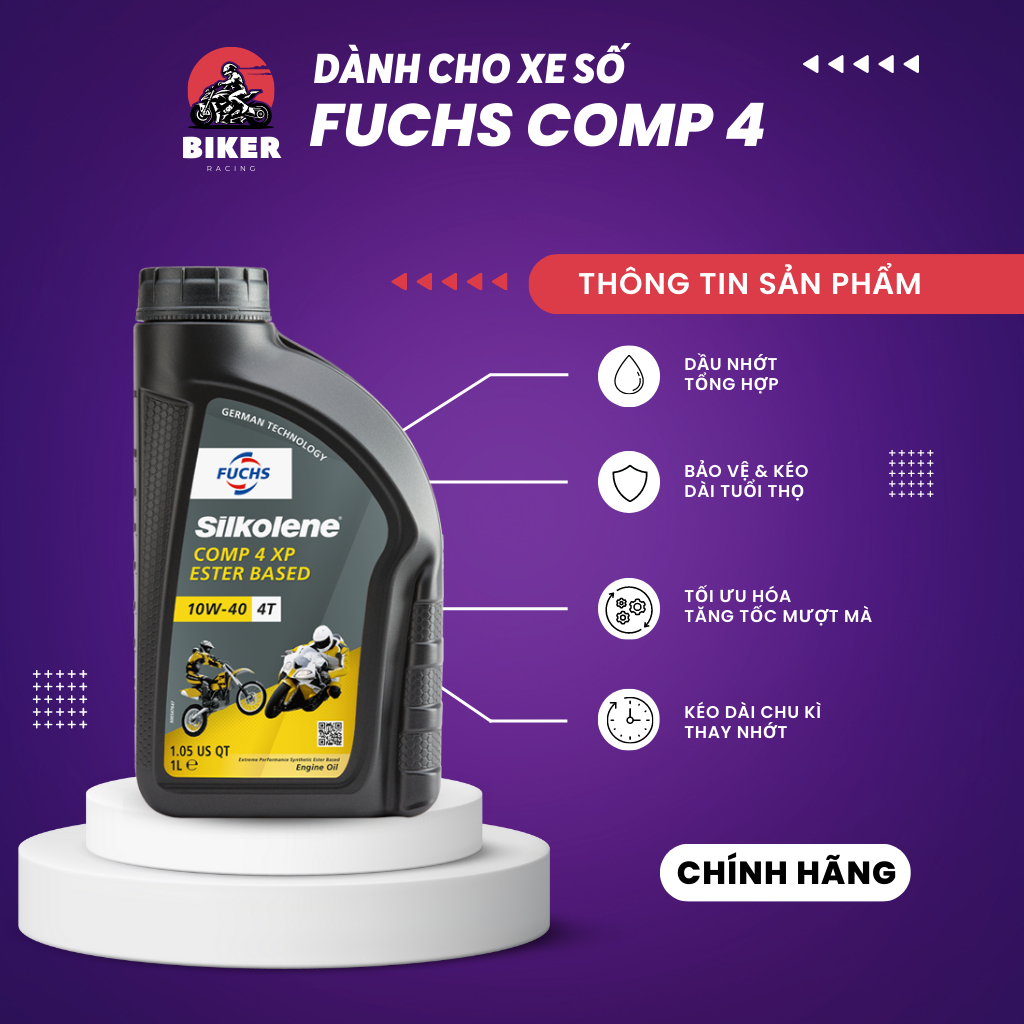 Nhớt Fuchs Silkolene Comp 4 10W40 XP 1L (MADE IN UK) | Shopee Việt Nam