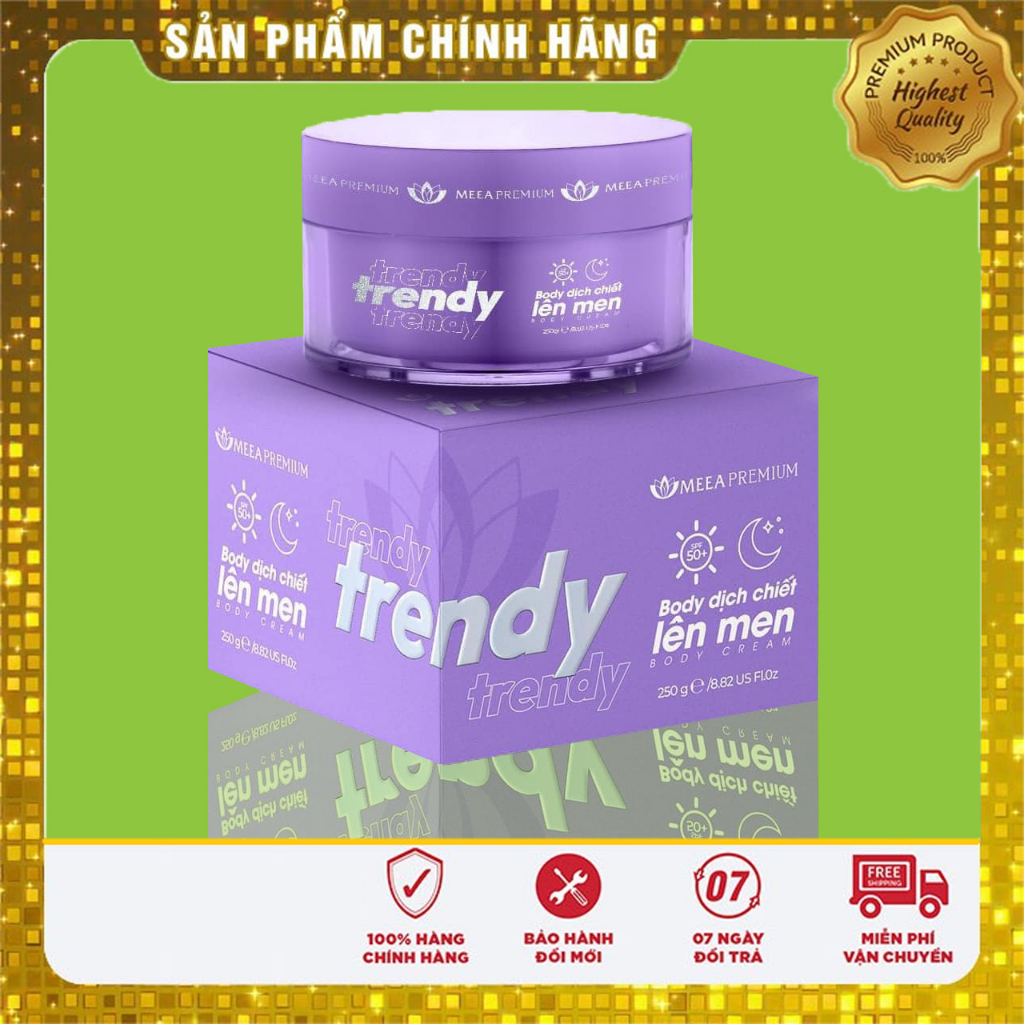 [freeship] body trendy meea, body dịch chiết lên men meea organic, kem ...