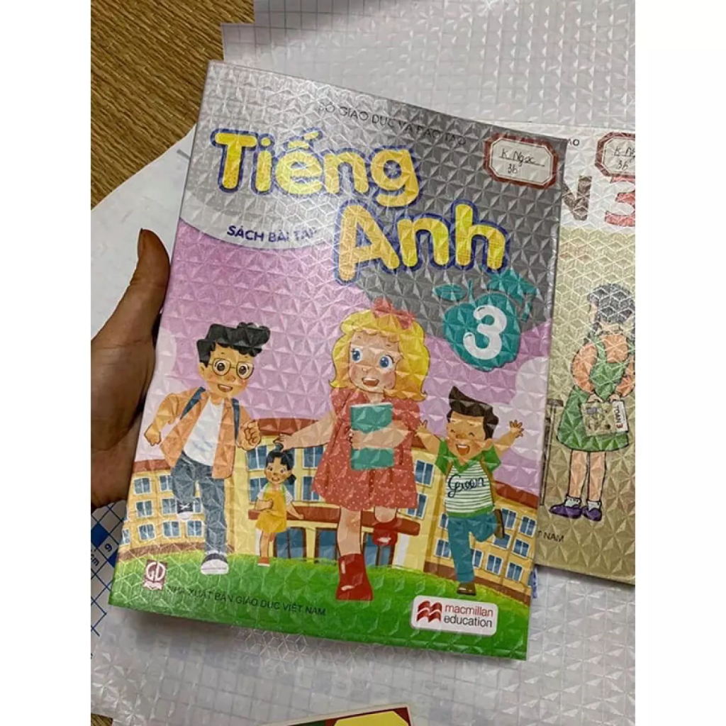 10 tờ Decal đề can plastic nhựa tự dính, dán bao bọc tập, sách giáo ...