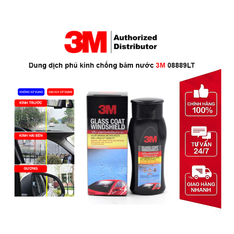 Chai chống bám nước trên kính xe 3M Glass Coat Windshield 08889 LT ...