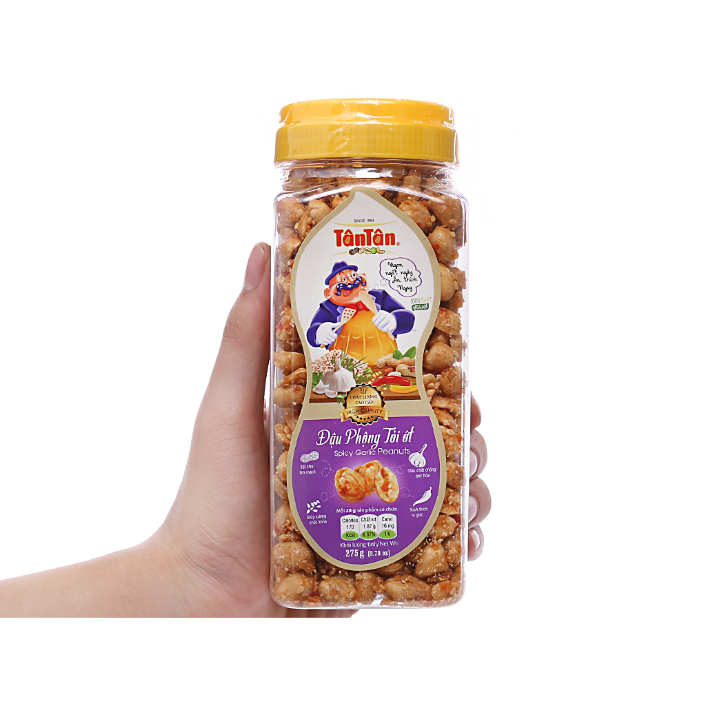 Đậu Phộng Tỏi Ớt Tân Tân Spicy Garlic Peanuts (Hủ 260g) | Shopee Việt Nam