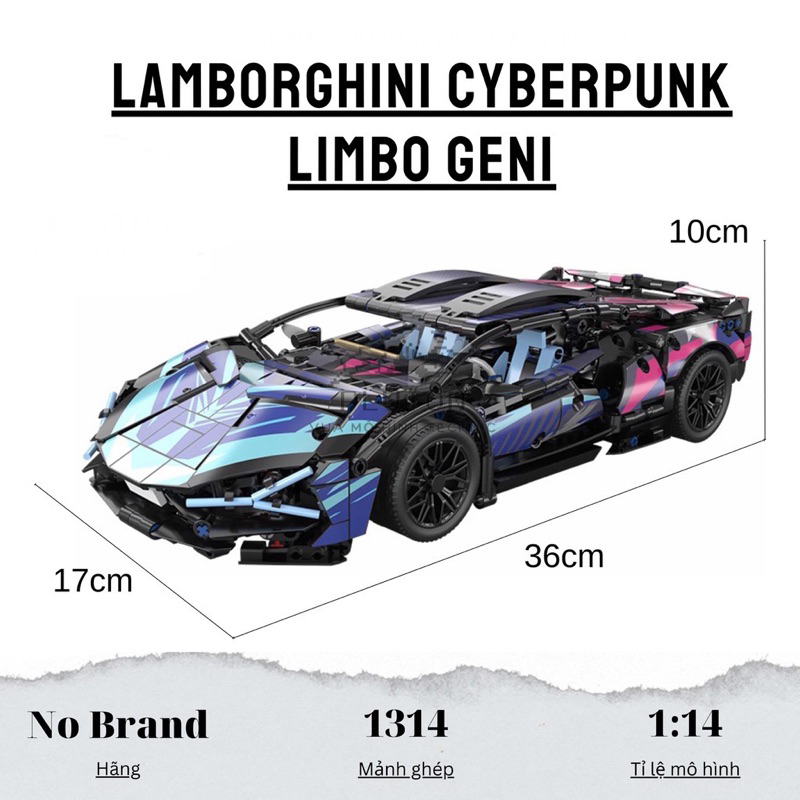 Mô hình lắp ráp siêu xe technic Lamborghini Cyberpunk Lam tỉ lệ 1:14 ...