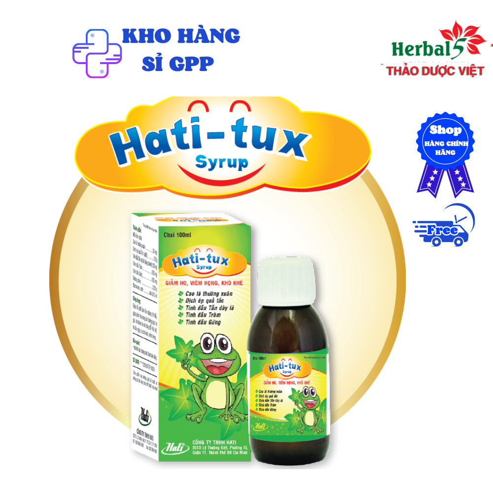 Hati-tux syrup Chai 100ml Hỗ trợ giảm ho | Shopee Việt Nam
