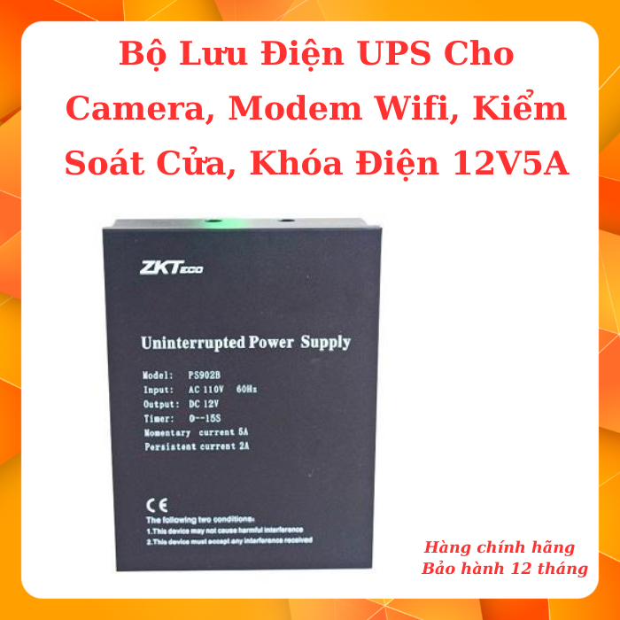 Bộ Lưu Điện UPS Cho Camera, Modem Wifi, Kiểm Soát Cửa, Khóa Điện 12V5A ...