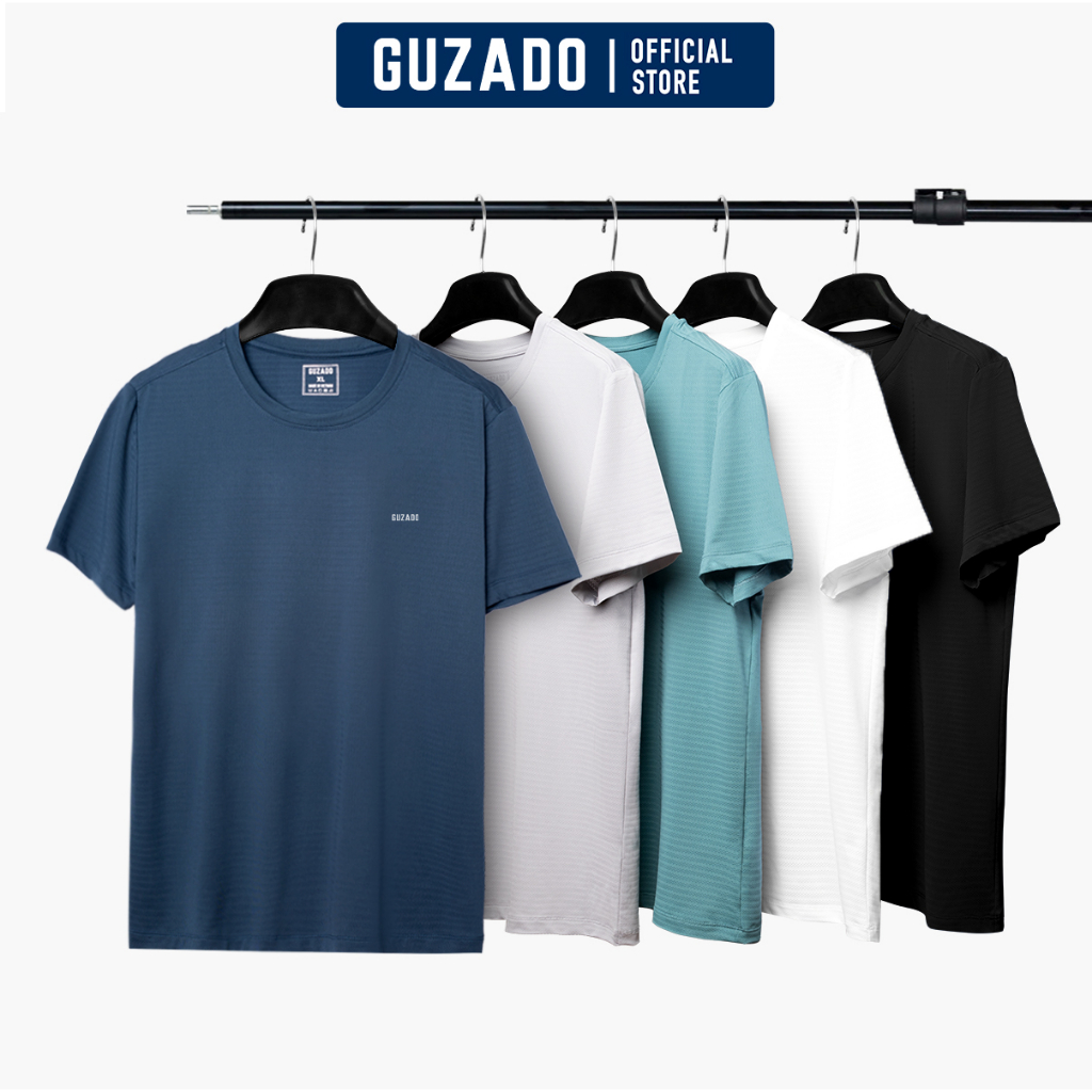 Áo thun thể thao nam Guzado chất coolmax thể thao mát lạnh thoáng khí ...