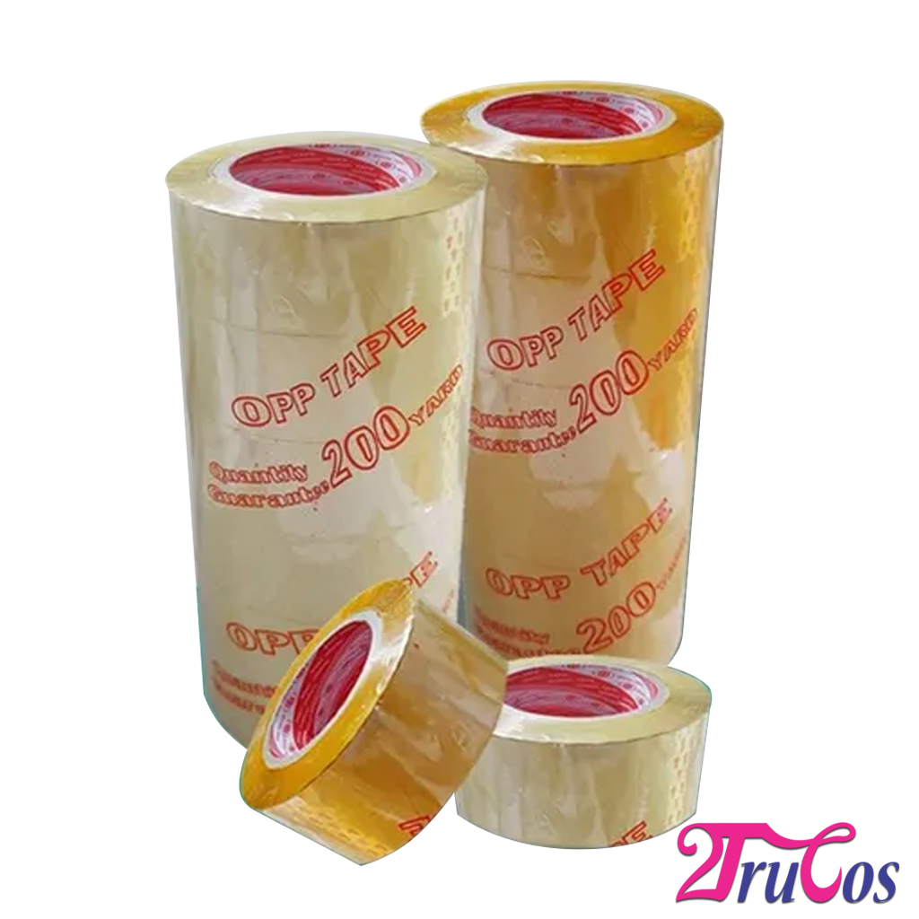 Băng keo dán thùng, băng dính đục trong OPP Tape 4F8 200 yards (1,7- 2kg/cây lỏi 4 ly 50Mic ...