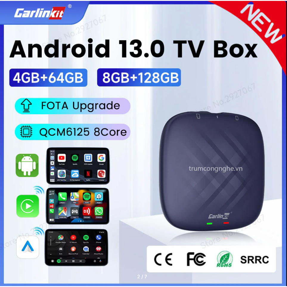 Android Box Carlinkit Tbox Plus RAM 4GB/8GB, ROM 64GB/128GB - Box ...