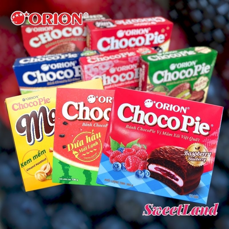 Bánh Orion Chocopie hộp 12 bánh có đủ vị | Shopee Việt Nam