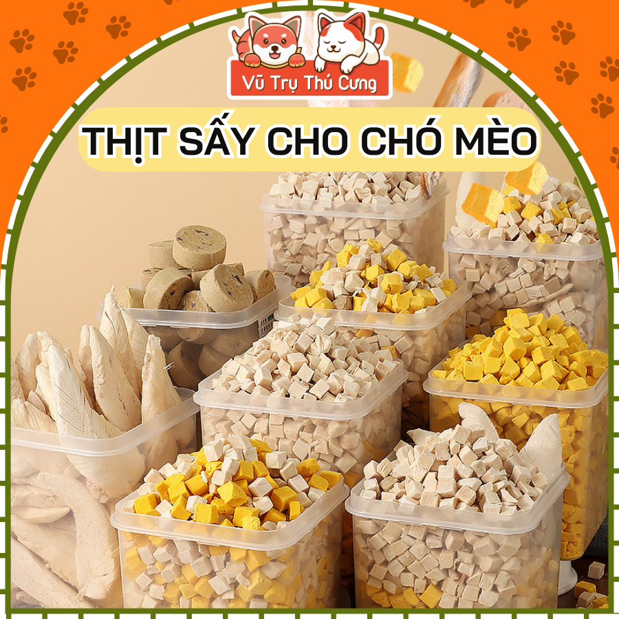 Snack thịt sấy cho Chó Mèo hộp 650g, Gà sấy hỗn hợp thơm ngon cho thú ...