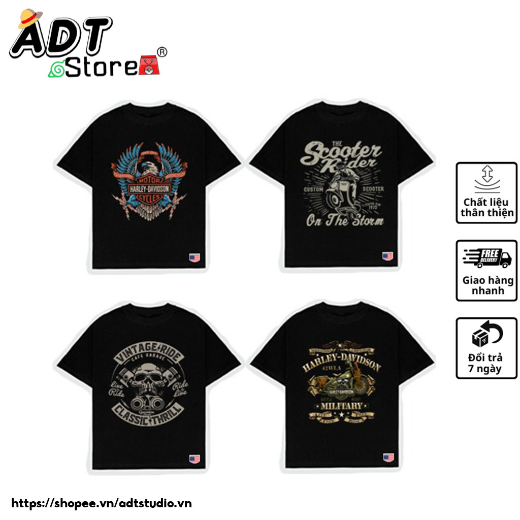Áo thun Basic Harley Davidson Cao Cấp - Cổ Tròn, Form cực đẹp bán chạy ...
