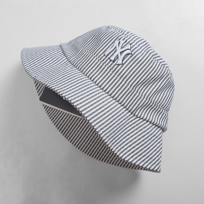 Mũ Nón Buckets Meowist Unisex Kaki logo NY, vành tròn Classic sọc đen ...
