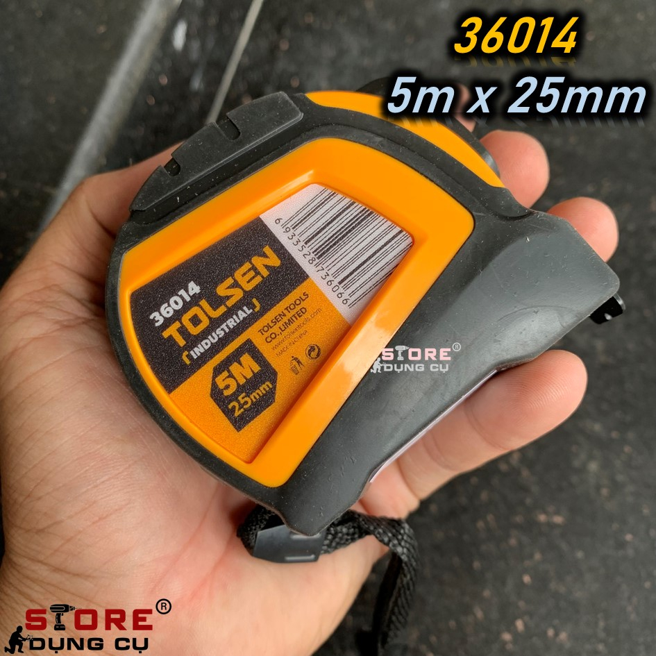 3-10M Thước cuộn tự động TOLSEN 36012 36013 36014 36015 36016 thước kéo thép nền vàng công ...