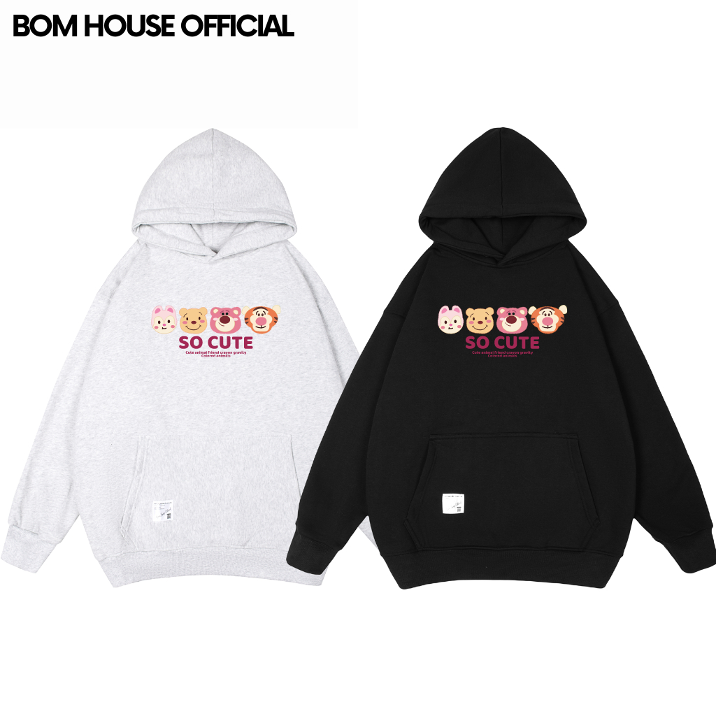 Áo Hoodie SOCUTE Local Brand Bom House Nam Nữ Form Rộng Unisex | Shopee ...