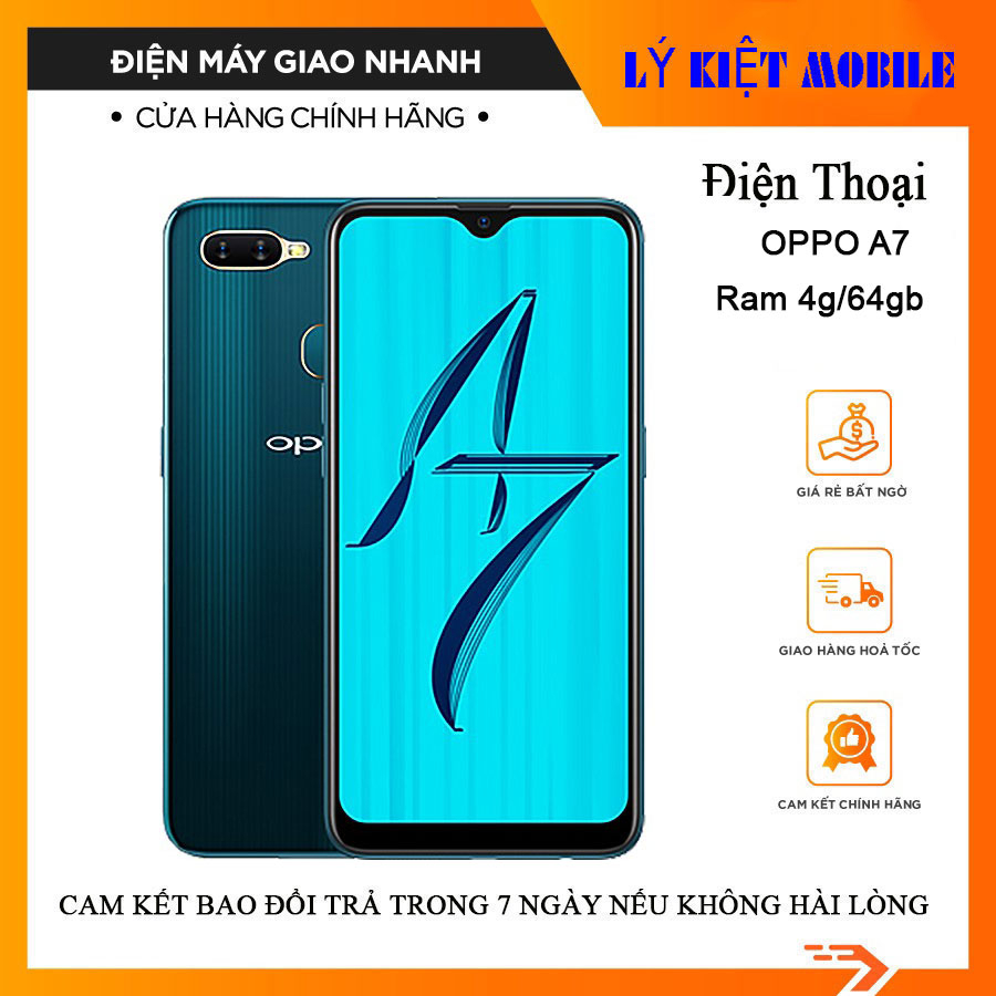Điện thoại Oppo A7 ram 4g bộ nhớ 64GB) máy chính hãng | Shopee Việt Nam