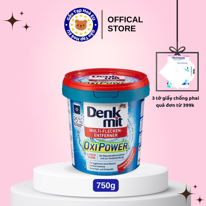 Bột tẩy đa năng Denkmit Multi-Flecken-Entferner Oxi Power, 750 g loại ...