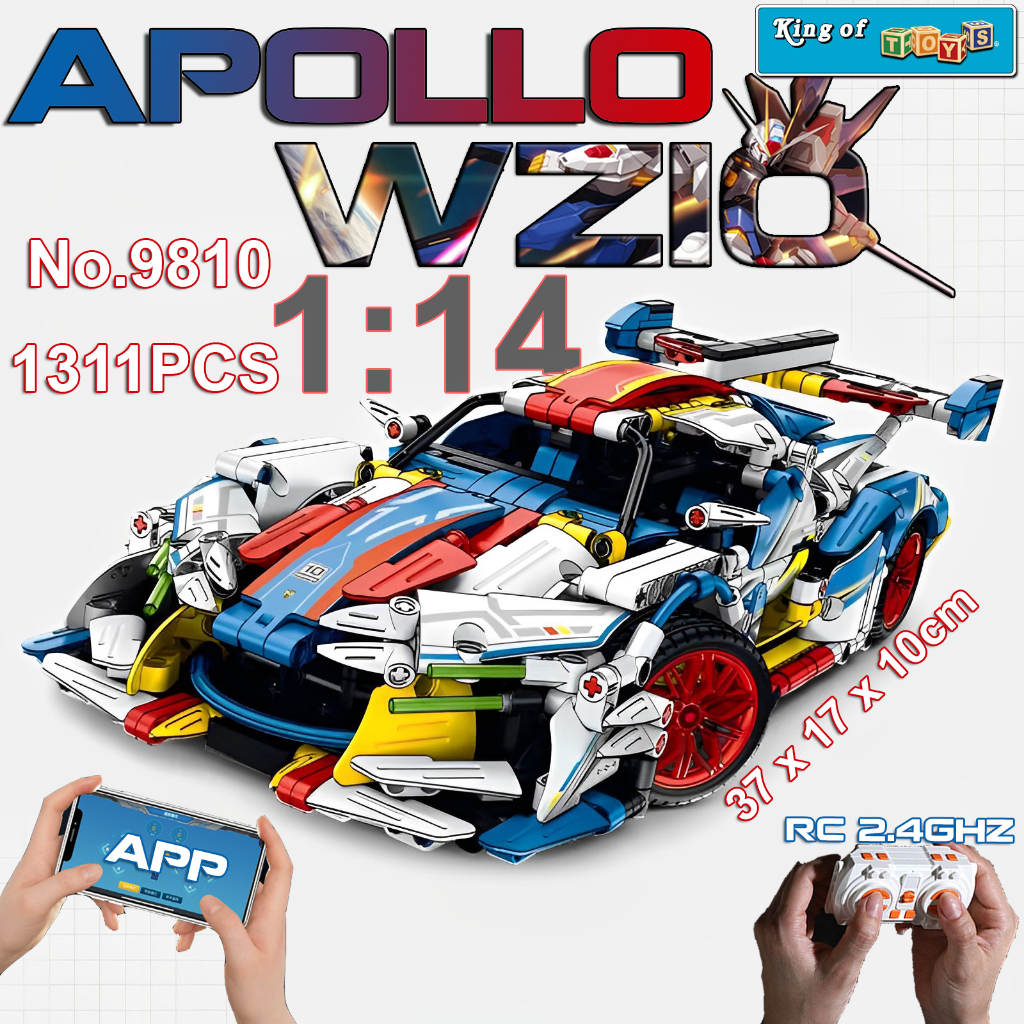 Đồ Chơi Lắp Ráp Xếp Hình Điều Khiển Từ Xa RC TECHNIC Mô Hình Siêu Xe Apollo EVO WZ10 No.9810 Với ...