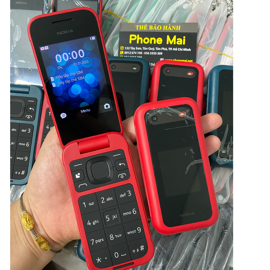 Điện Thoại Nokia Nắp Gập 2660 TA- 1474 2Sim mới full chữ to pin khủng ...