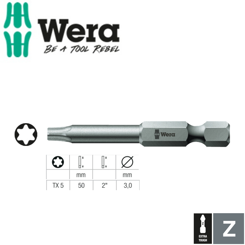 Đầu vít hoa thị TX5 Wera 05135205001 867/4 Z TORX 5 x 50 mm dài 50mm ...
