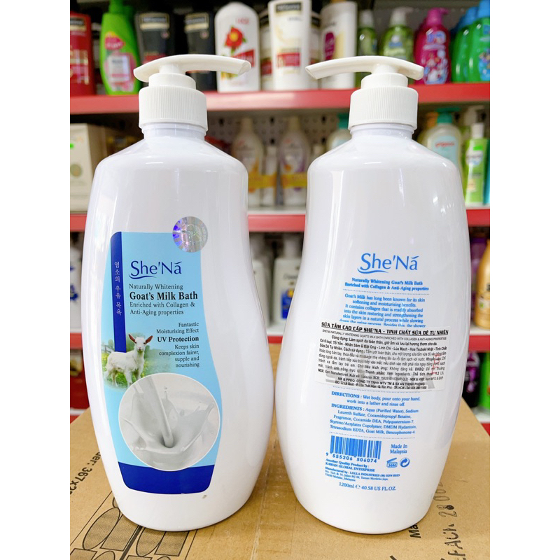 Sữa tắm cao cấp SheNa tinh chất sữa dê 1200ml | Shopee Việt Nam