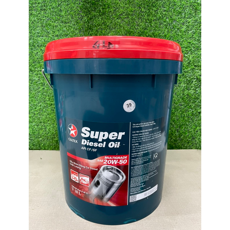 [ HÀNG CHÍNH HÃNG ] Dầu động cơ Oto Caltex Super Diesel Oil 20W50 (18L ...