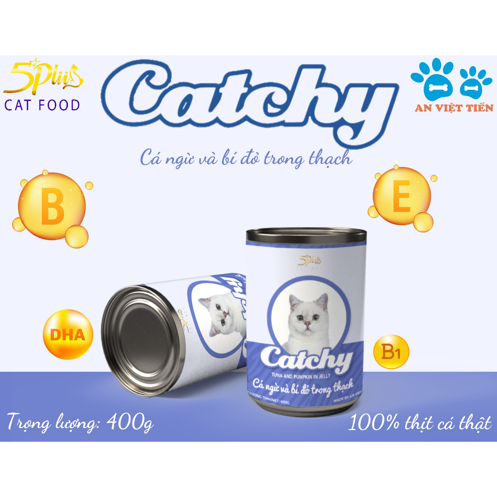 Pate Cho Mèo Catchy 10 Vị Thơm Ngon Lon 400g | Shopee Việt Nam