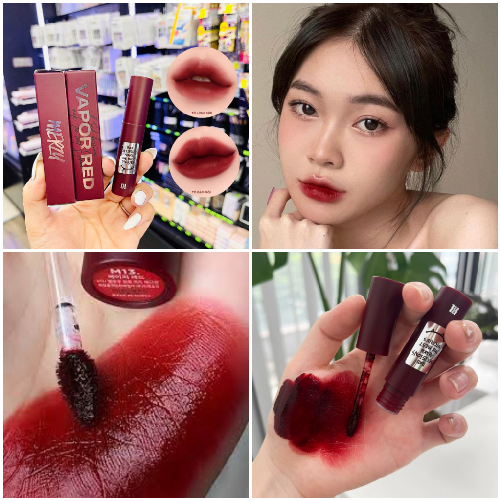 Son Kem MERZY Mellow Tint Red Edition Limited #M13 VAPOR RED | Shopee ...