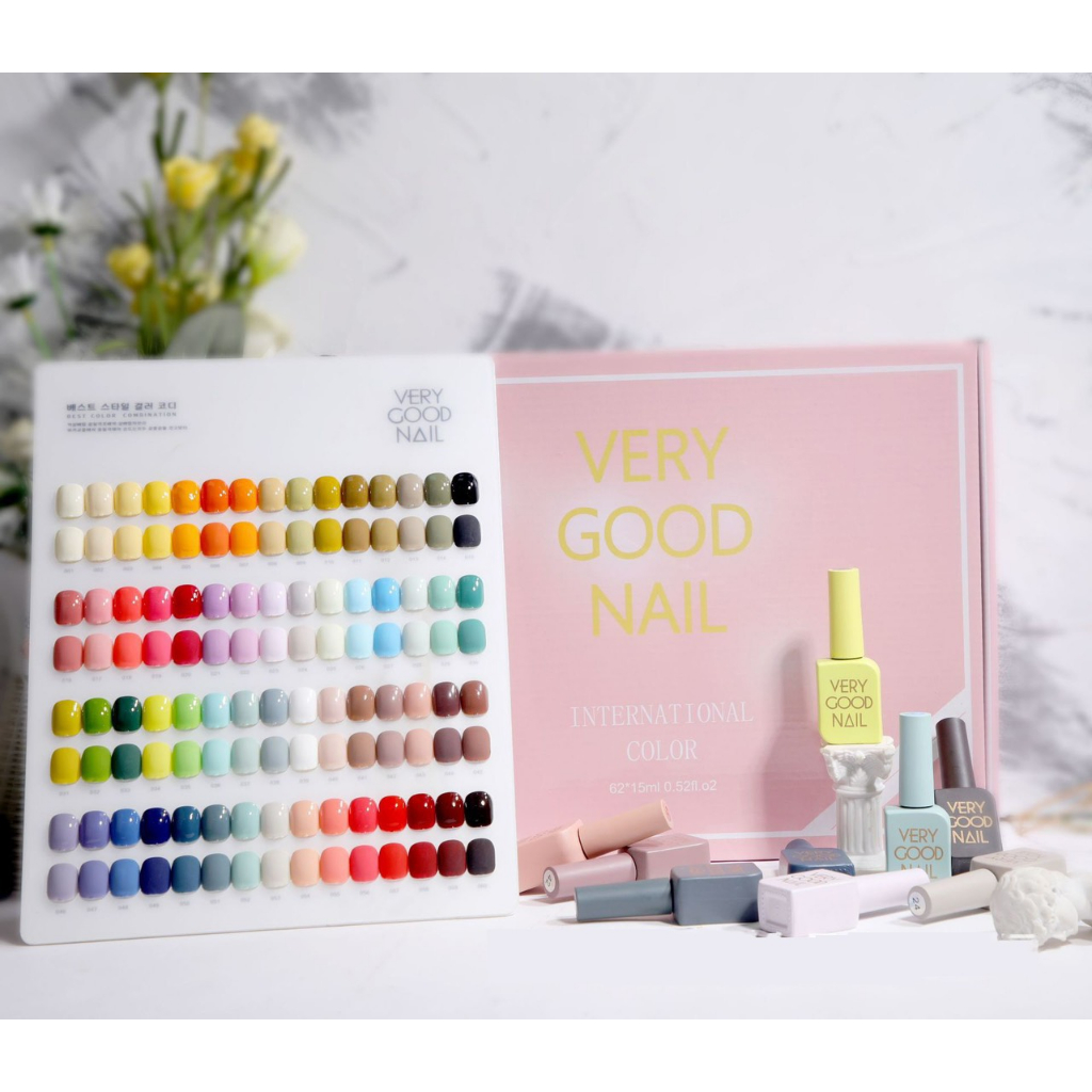 Sơn gel Very Good Nail 60 màu Tặng sơn + bảng màu + base, top - Lẻ chai ...