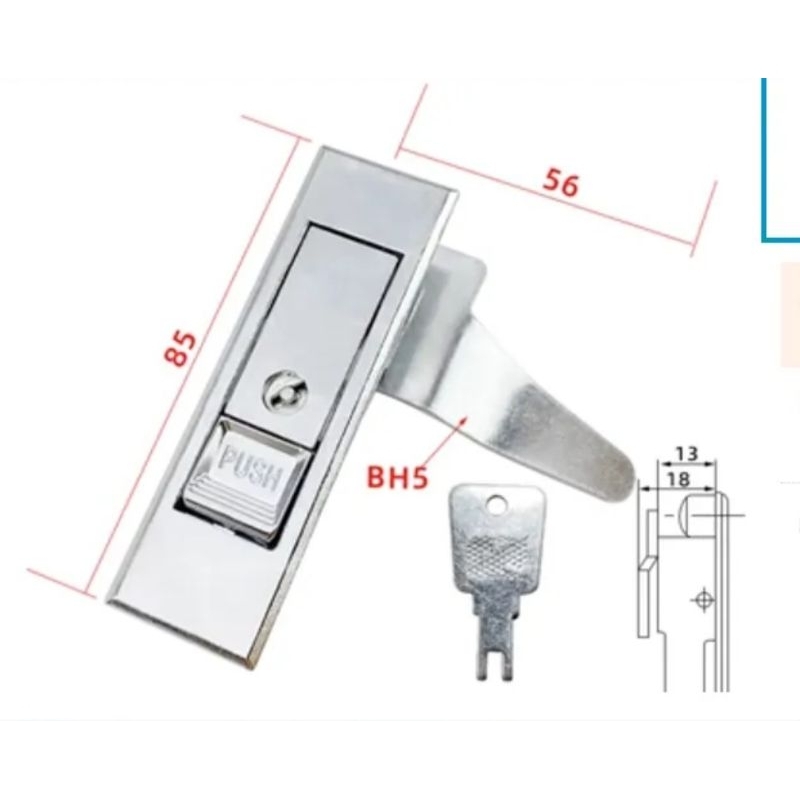 Khoá tủ điện MS603 bật trắng- Khoá tủ cứu hoả MS603 với lưỡi cong màu ...