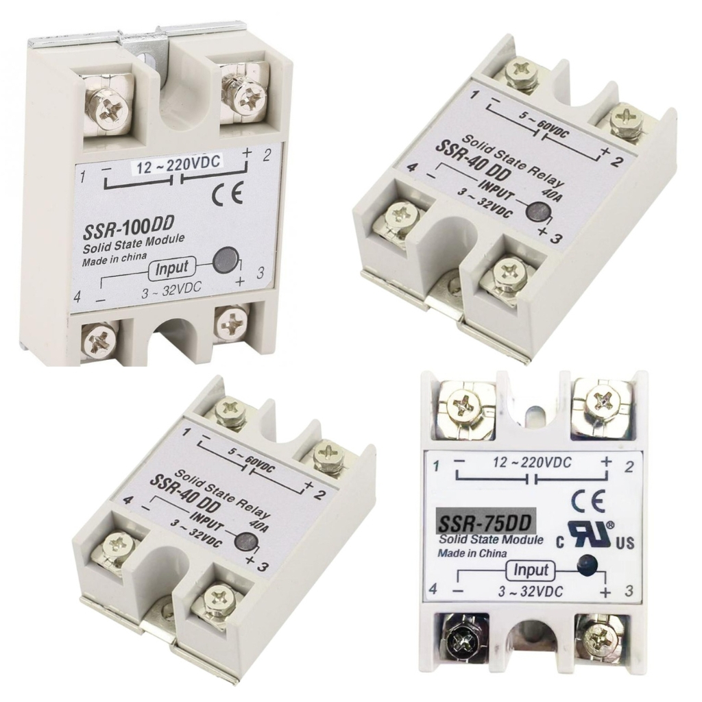 Rơ le bán dẫn SSR-40DD, SSR-75DD, SSR-100DD Solid state relay SSR điện áp vào 3-32VDC | Shopee ...