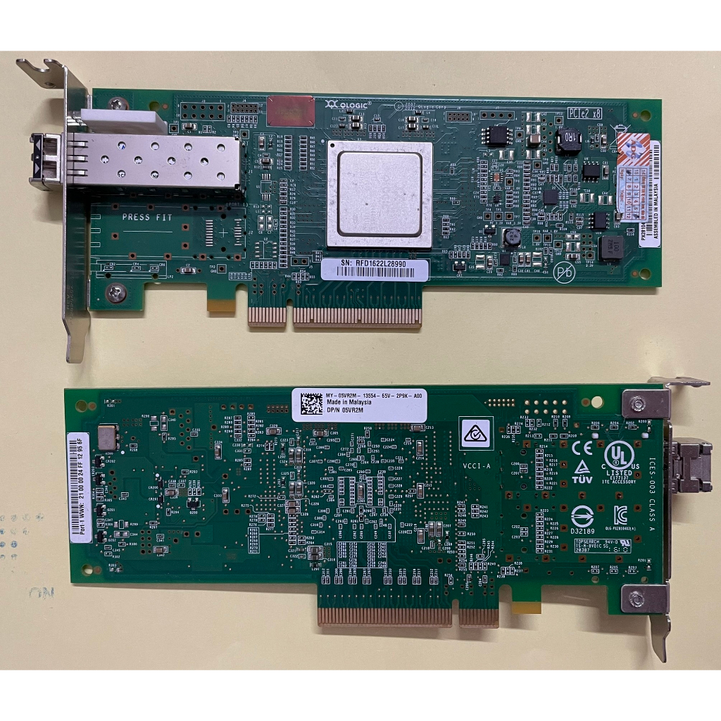 HBA card Dell 05VR2M QLogic QLE2560L-DEL 8Gb SFP+ Single Port Fibre HBA ...