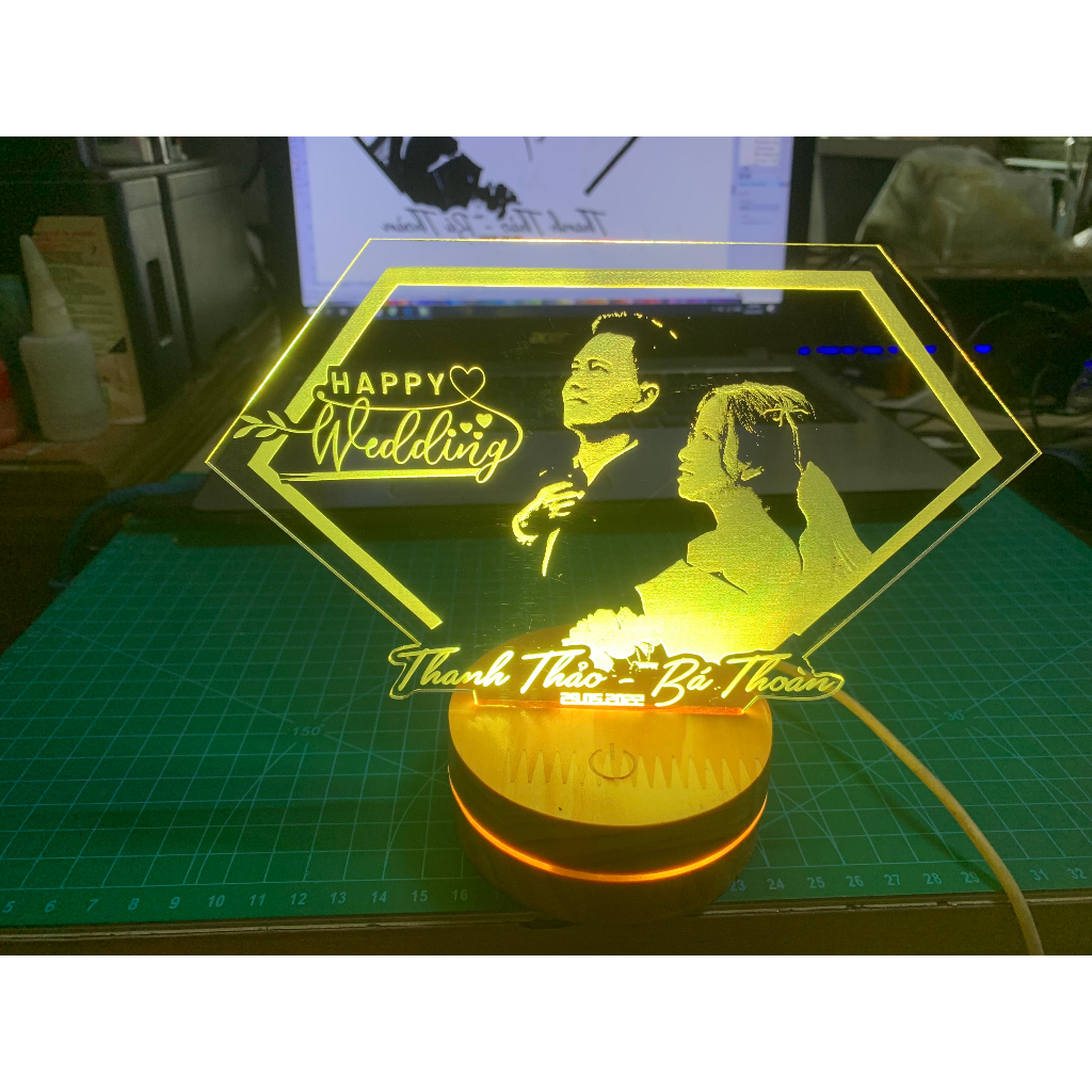 Đèn led mica khắc hình | Shopee Việt Nam