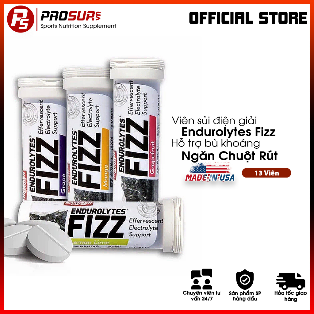 Viên sủi điện giải chống chuột rút Endurolytes Fizz Hammer Nutrition ...