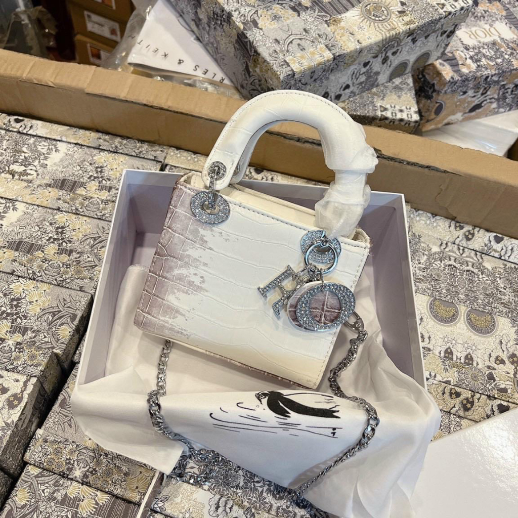 Túi Xách Nữ Dio Albino Crocodile, Size 17cmChất Liệu Da Cá Sấu Non ...