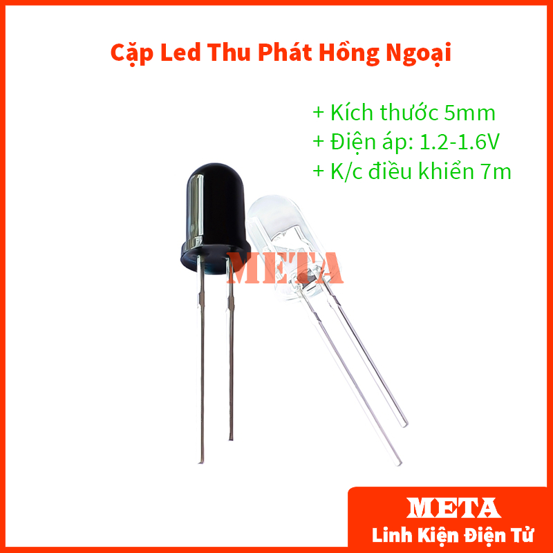 [Gói 5 Con] Cặp Led Thu Phát Hồng Ngoại 5mm (Led Thu + Led Phát ...