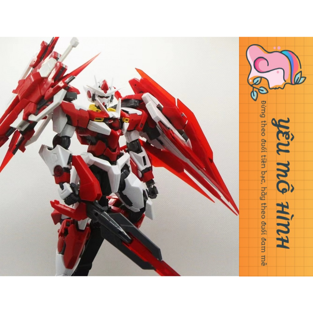 [Limited Edition] Gundam MG RED 00 QanT MB Ver Plastic + Full Saber GN ...