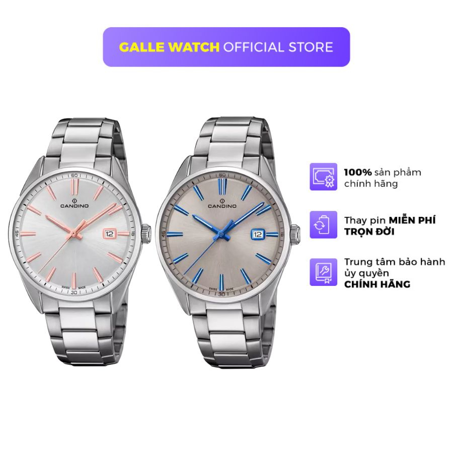 Đồng hồ nam Candino Watch C4621 mặt kính khoáng cứng cáp, chống nước 5 ...