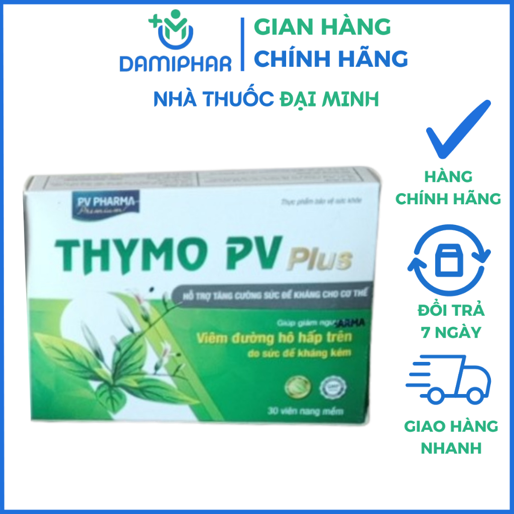 Thymo PV Plus Hộp 30 Viên _ Hỗ Trợ Tăng Cường Sức Đề Kháng | Shopee ...