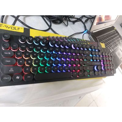 Bàn Phím Keyboard T-WOLF T80 Black USB LED (Giả cơ, Phím tròn) | Shopee ...