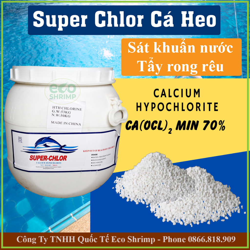 1 Kg Super Chlor Cá Heo Xử Lý Nước Hồ Bơi Và Tẩy Rong Rêu | Shopee Việt Nam