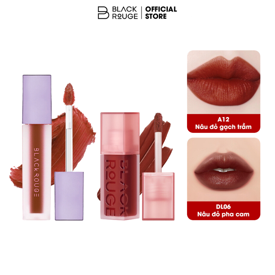Combo 1 Son Kem Black Rouge Air Fit Velvet Tint Ver 2 A12 1 Son Kem