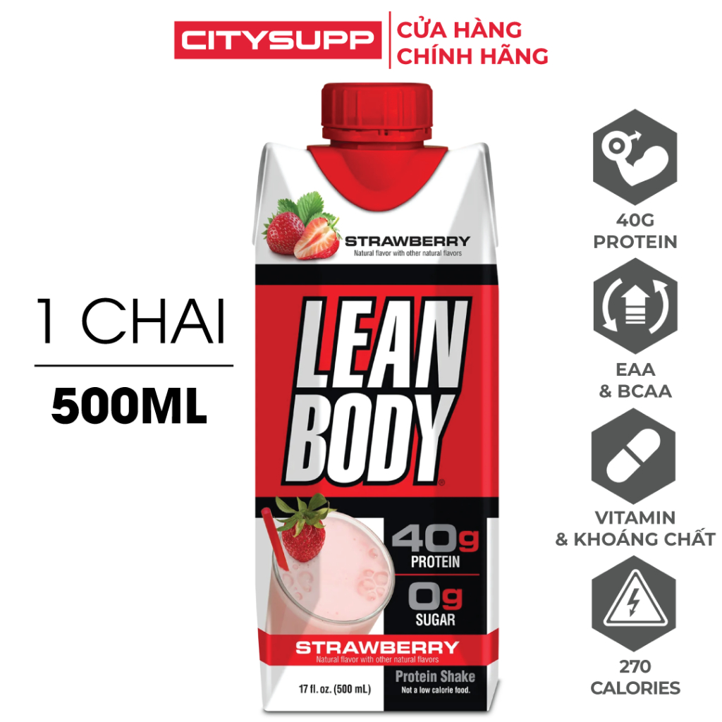 Labrada Lean Body RTD (500ml/Chai) Sữa thay thế bữa ăn uống liền ...