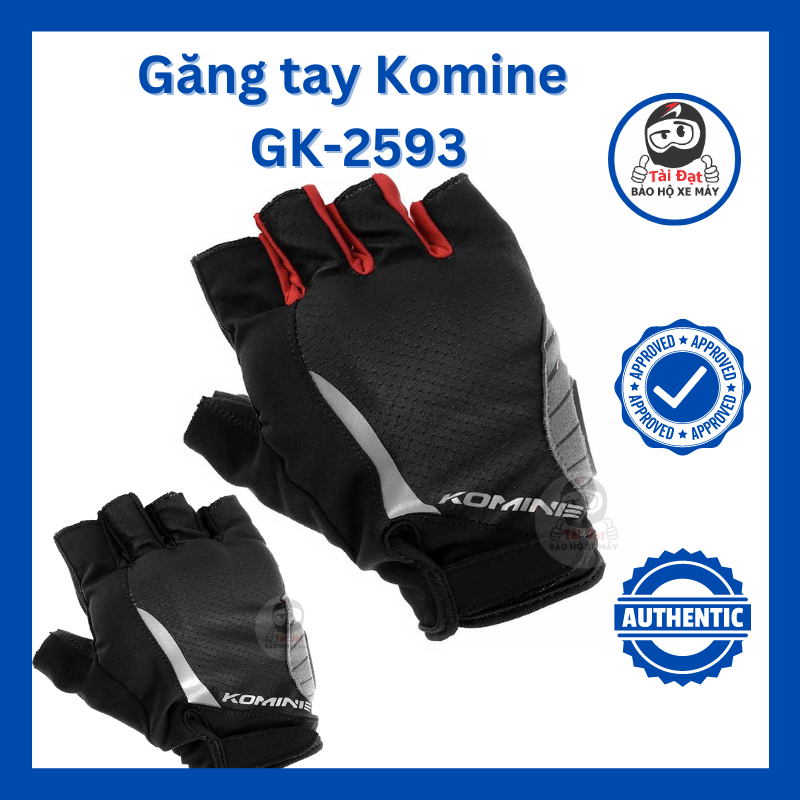 Găng tay ngắn ngón chính hãng KOMINE GK 2593 đi xe máy xe đạp | Shopee Việt Nam
