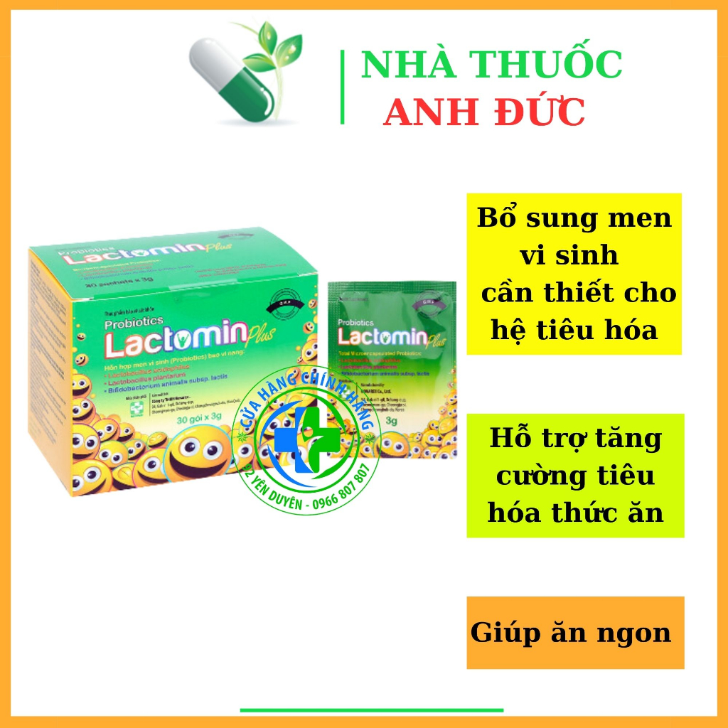 Lactomin Plus Giúp Bổ sung men vi sinh cần thiết cho hệ tiêu hóa, Hỗ ...