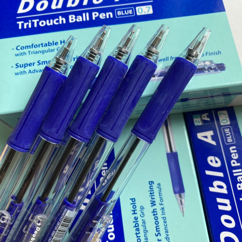 HỘP 12 CÂY Bút bi Double A Tritouch 0.7mm chính hãng Double A | Shopee ...