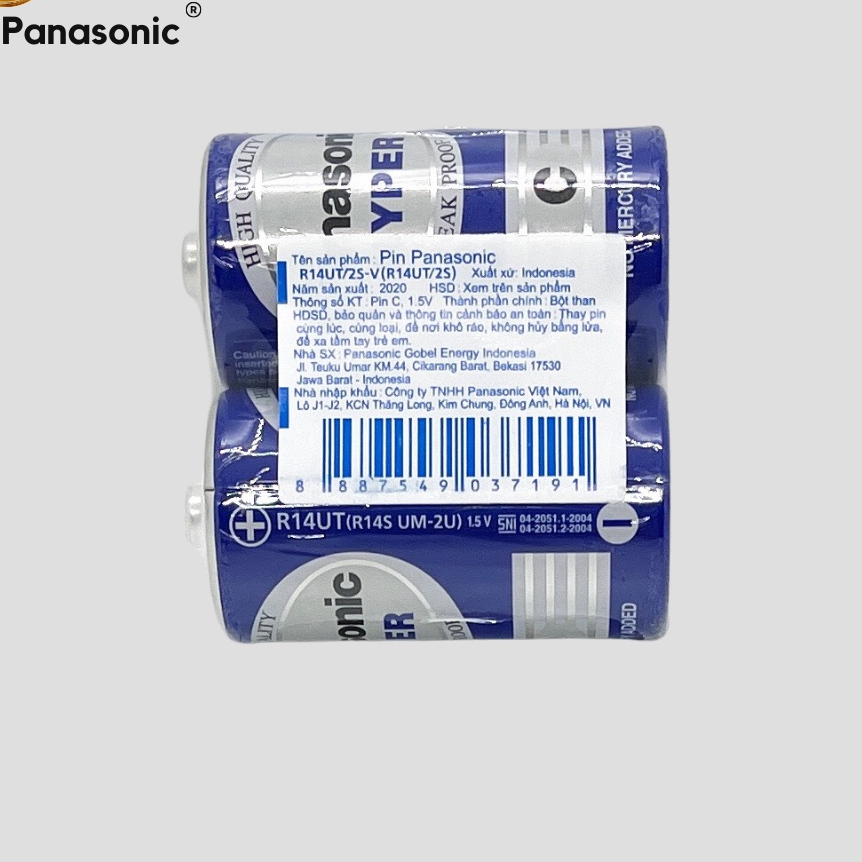 Vỉ 2 Viên Pin Trung ( R14 ) Panasonic 1,5V Hàng Chính Hãng | Shopee ...